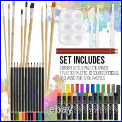 Art Supply Box - Art Studio Kit Portable Easel Art Supplies Painting ...